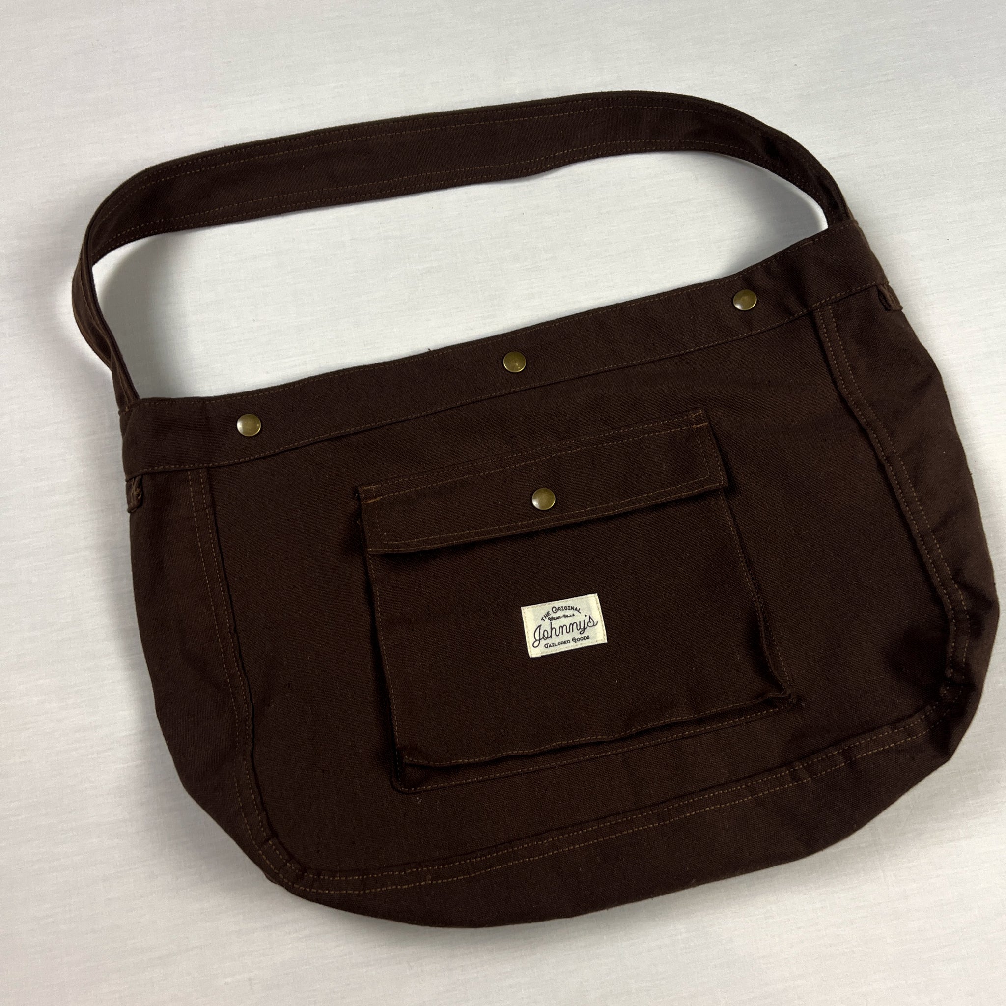 Canvas Paperboy Bag - Brown – Johnny's Wear Alls